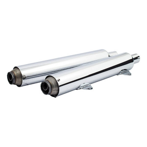 Kerker, 3 1/2" slip-on mufflers. Chrome 526647 | Motorcycle Accessories ...