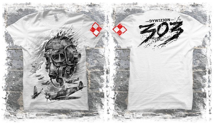 Short sleeve T-Shirt ALISTAR squadron 303 white | Brands \ A \ ALISTAR ...