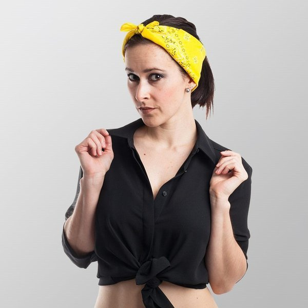 bandana ROCK DADDY Paisley Yellow | Rock Gadgets \ Bandanas and Scarves ...