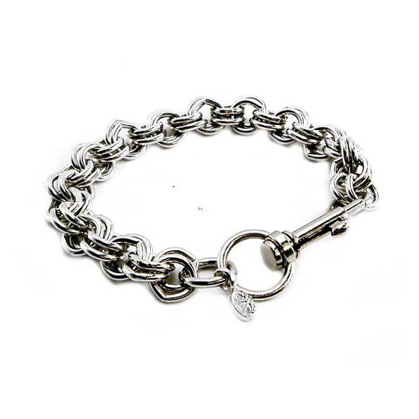 bracelet AMIGAZ Double Ring Chain Silver 8" | Rock Gadgets \ Bracelets ...