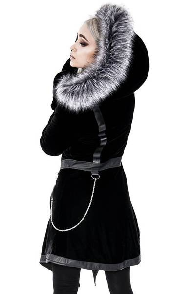 coat RESTYLE D-ring Coat Gray | Brands \ R \ RESTYLE Gothic Fashion ...