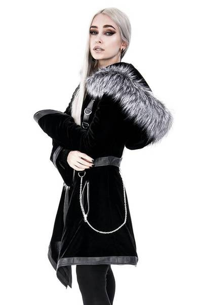 coat RESTYLE D-ring Coat Gray | Brands \ R \ RESTYLE Gothic Fashion ...