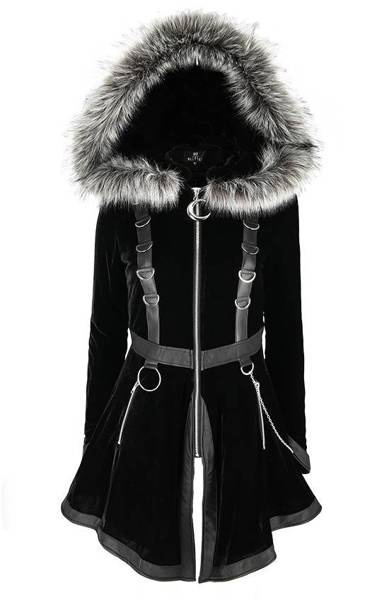 coat RESTYLE D-ring Coat Gray | Brands \ R \ RESTYLE Gothic Fashion ...