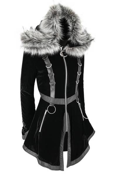 coat RESTYLE D-ring Coat Gray | Brands \ R \ RESTYLE Gothic Fashion ...