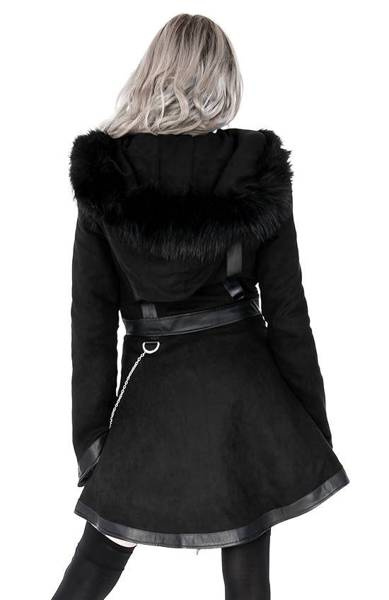 coat RESTYLE Long Black Dring Coat | Brands \ R \ RESTYLE Gothic ...