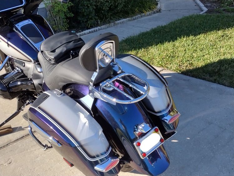 passenger backrest BMW R18 B Bagger | Motorcycle Accessories﻿ \ Chrome ...