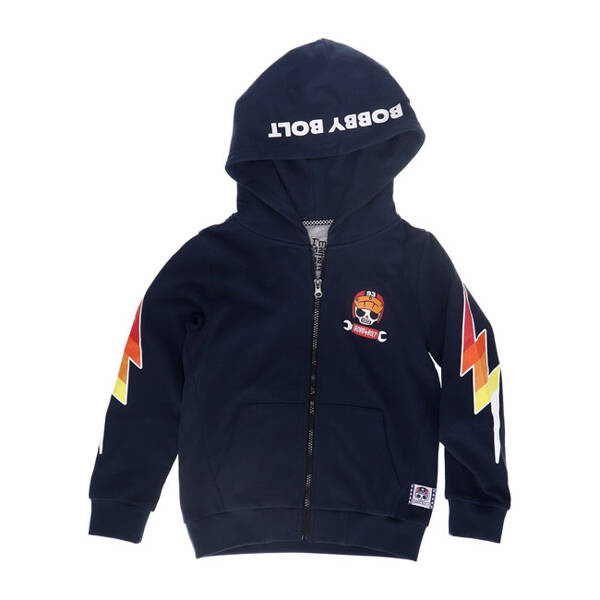 youth zip hoodie BOBBY BOLT Lightning Scram Navy | Kids Motorcycle ...