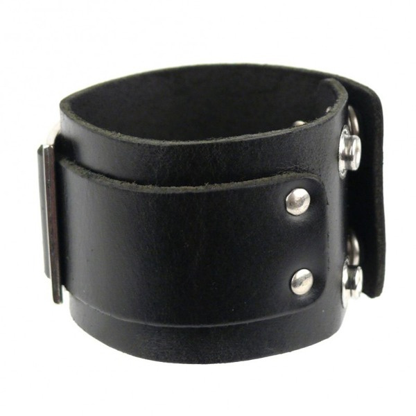 bransoleta ROCK DADDY Leather Wristband With Metal Buckle | sklep metalRoute.pl